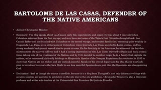 Aguirre Elise History1181 Final Bartolome de Las Casas 2018 | PPT
