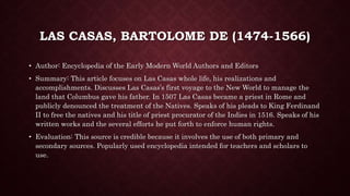 Aguirre Elise History1181 Final Bartolome de Las Casas 2018 | PPTX