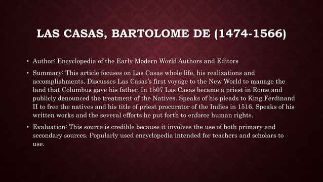 Aguirre Elise History1181 Final Bartolome de Las Casas 2018 | PPT