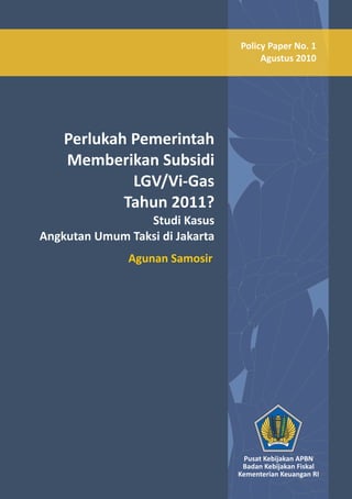 Policy Paper Nomor 1 Agustus 2010 | PDF
