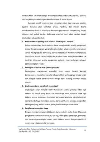 ROBOT CERDAS DAN PERADABAN MANUSIA | PDF
