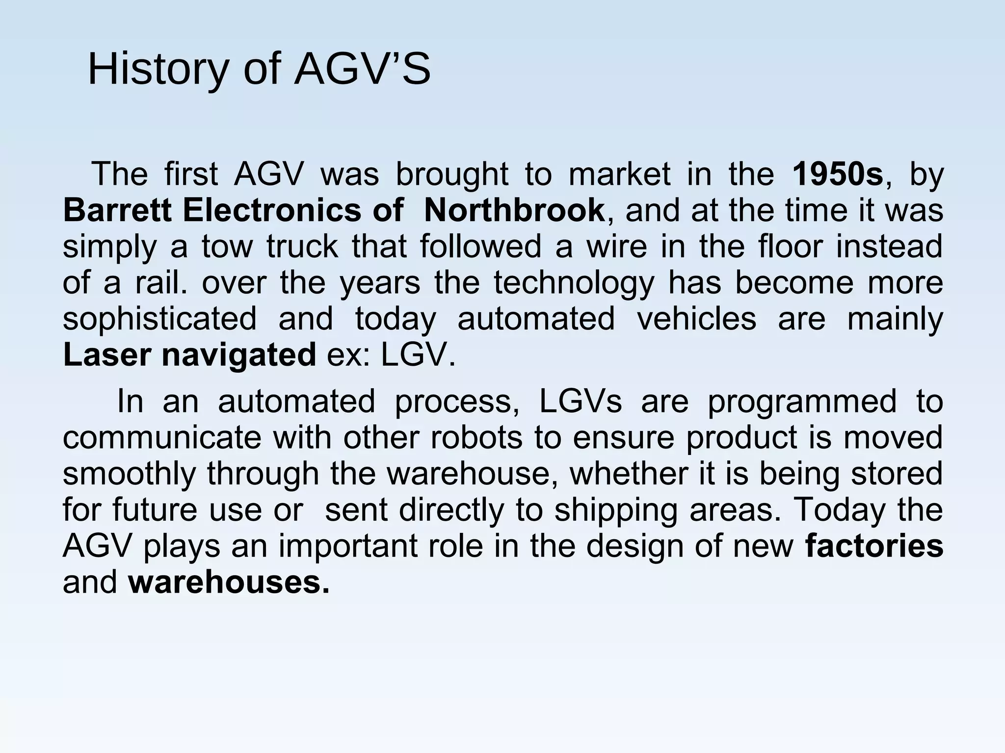 aotomated guided vehicle | PPT