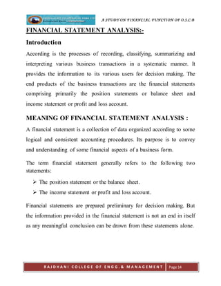 Project report of oscb 11 | DOCX