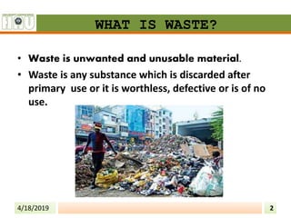 Nature of agricultural waste and their impact on environment | PPTX