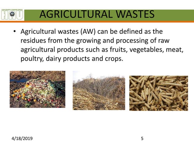 Nature of agricultural waste and their impact on environment | PPT
