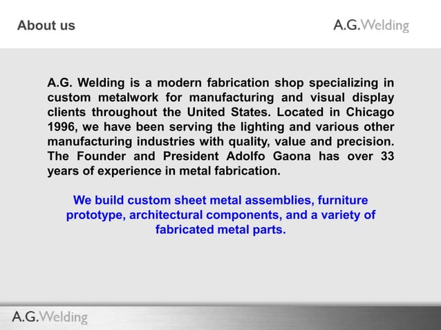 A.G. Welding prensentation | PPT