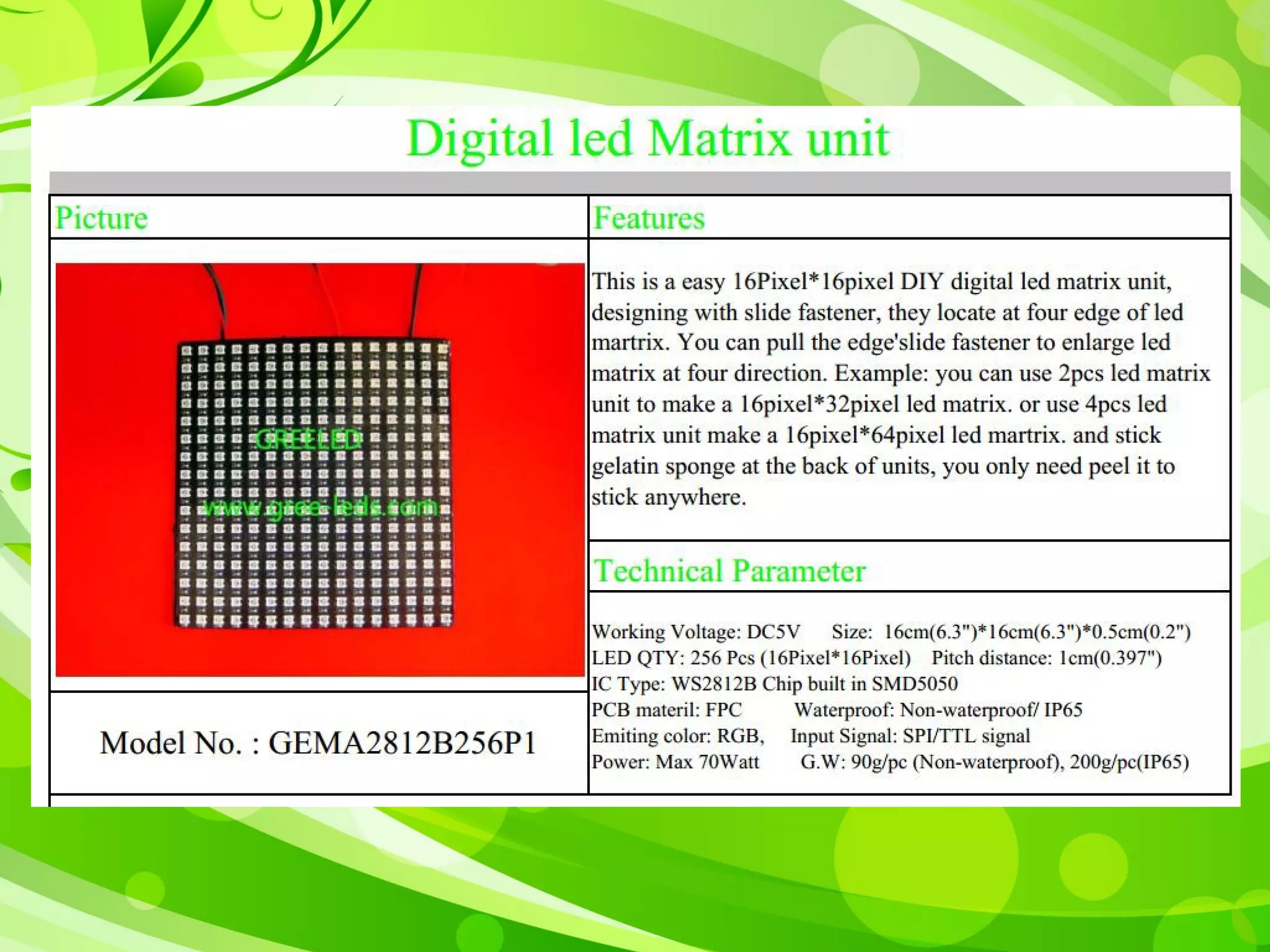 Diy ws2812 b led matrix | PPT