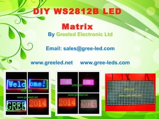Diy ws2812 b led matrix | PPT