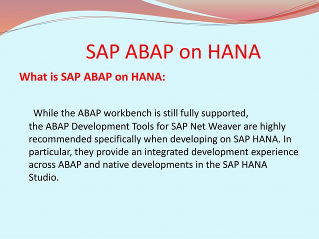 The Best SAP ABAP on HANA Online Training in USA, UK, Canada. | PPTX