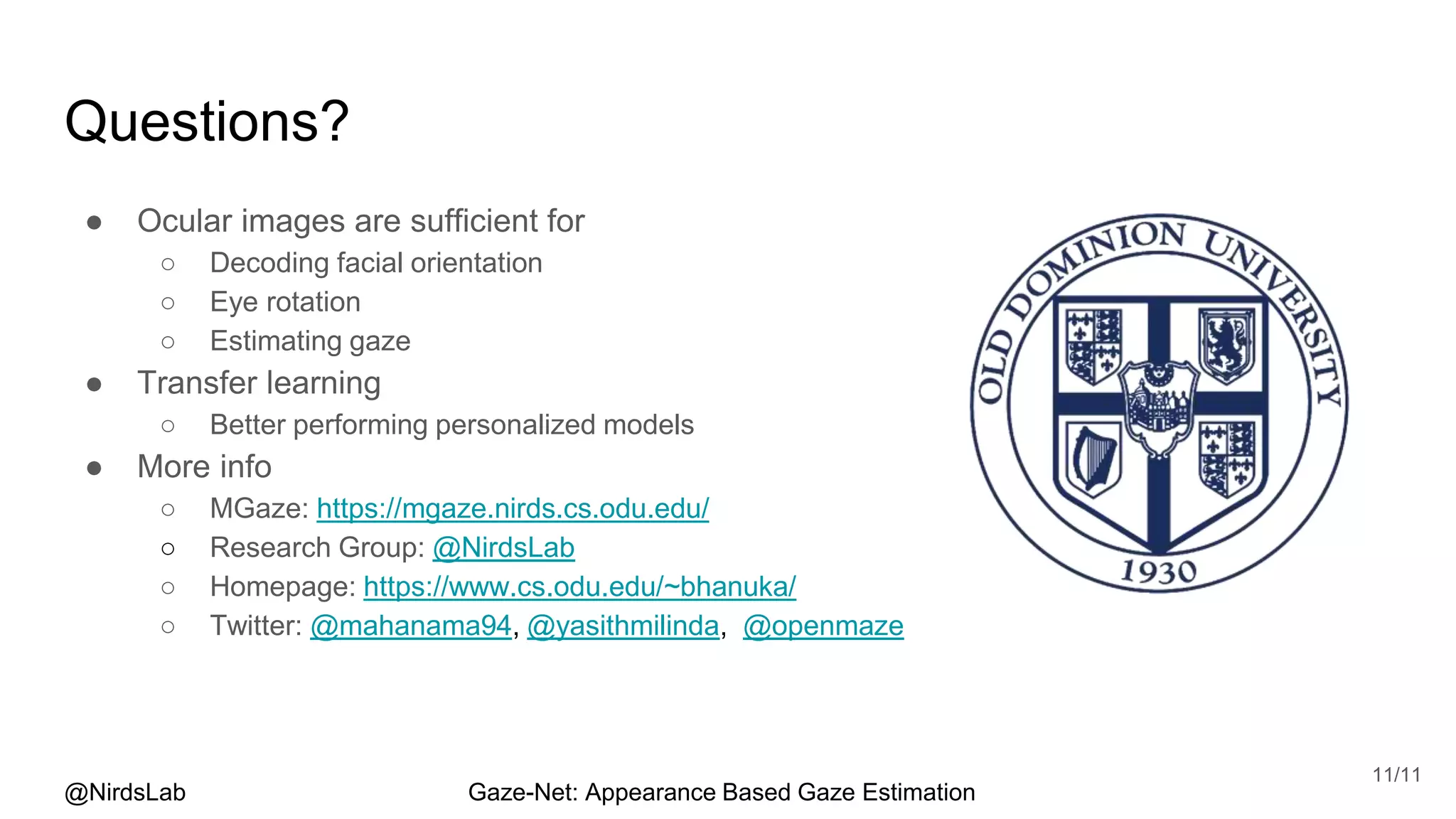 Gaze Net Appearance Based Gaze Estimation Using Capsulenetworks Pptx
