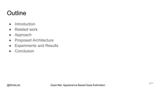 Gaze-Net: Appearance-Based Gaze Estimation using CapsuleNetworks | PPTX