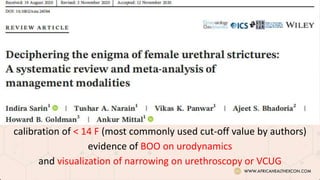 female anterior urethroplasty techniques | PPTX