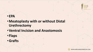 female anterior urethroplasty techniques | PPTX
