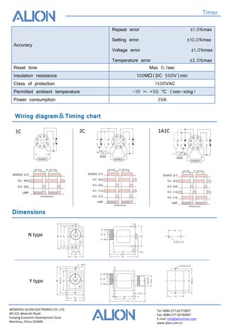 AH2 series multi range timer relay | PDF