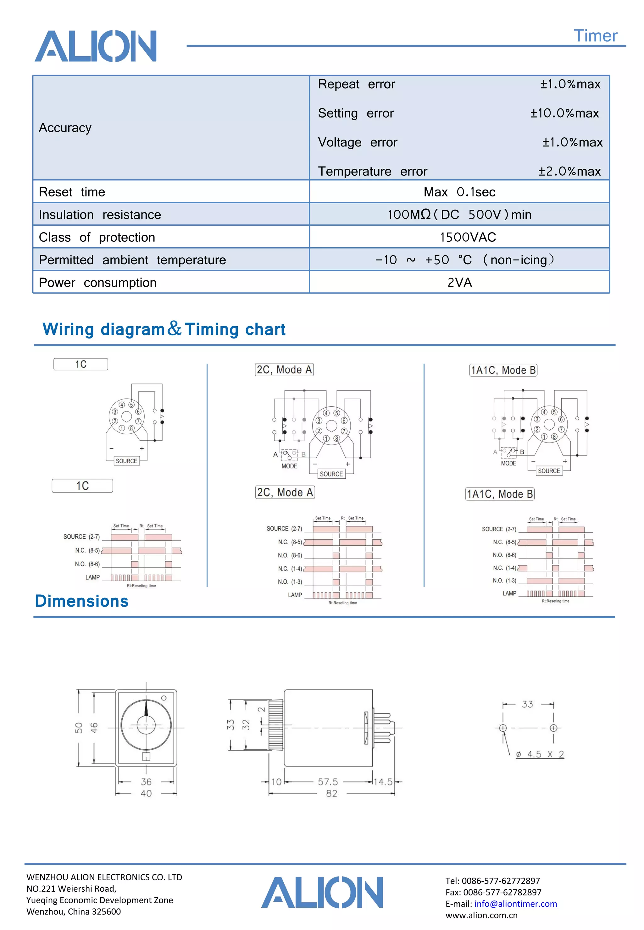 AH3 series multi range analogue timer relay | PDF