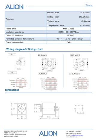AH3 series multi range analogue timer relay | PDF