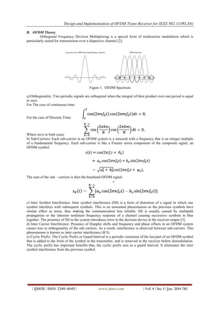 Design and Implementation of OFDM Trans-Receiver for IEEE 802.11(WLAN ...