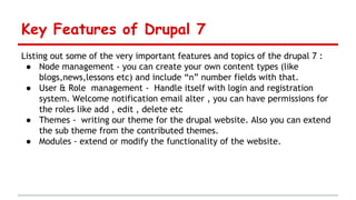 Drupal 7 Features - Introduction - Basics | PPT