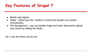 Drupal 7 Features - Introduction - Basics | PPT