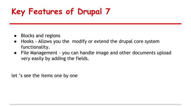 Drupal 7 Features - Introduction - Basics | PPT