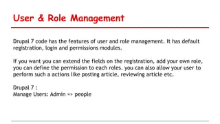 Drupal 7 Features - Introduction - Basics | PPT