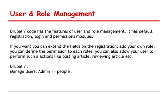 Drupal 7 Features - Introduction - Basics | PPT