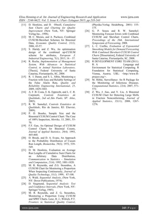 Performance Of A Combined Shewhart-Cusum Control Chart With Binomial Data For Large Shifts In ...