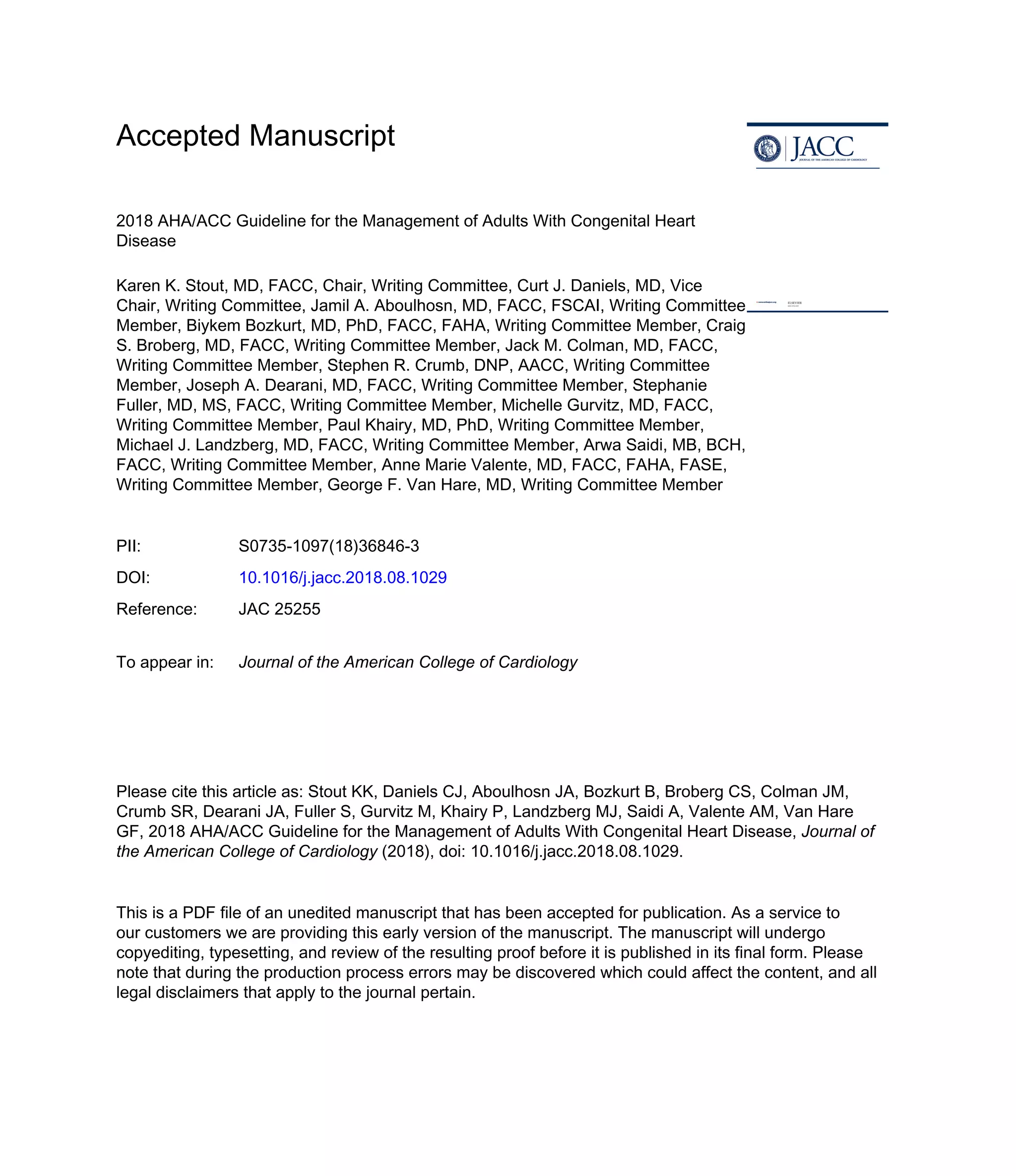 AHA/ACC guidelines | PDF