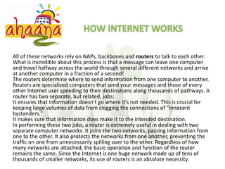 Ahaana - How Internet Works | PPTX | Internet | Computing