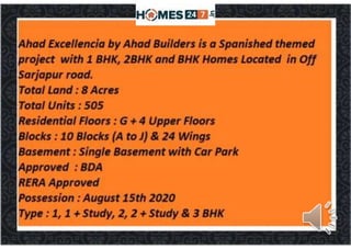 Ahad excellencia homes247.in
