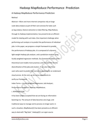 A hadoop map reduce | PDF