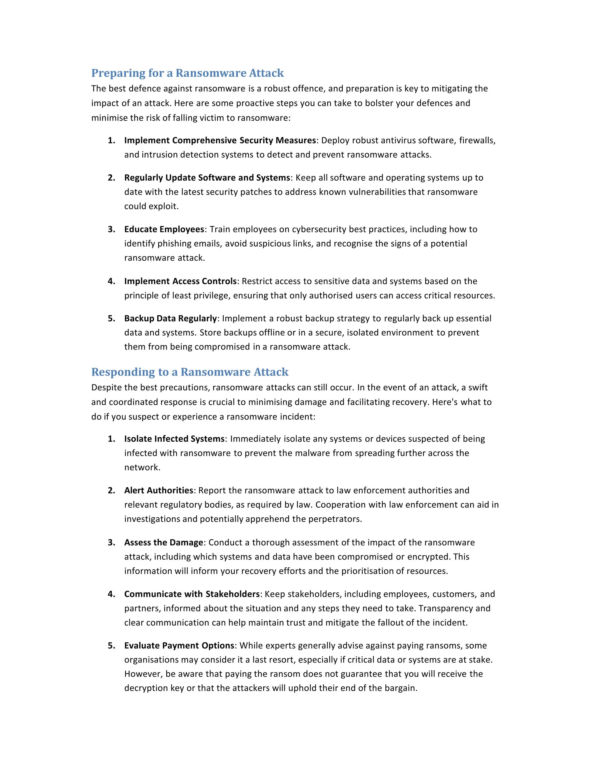 A Comprehensive Guide on How to Recover from a Ransomware Attack | PPTX