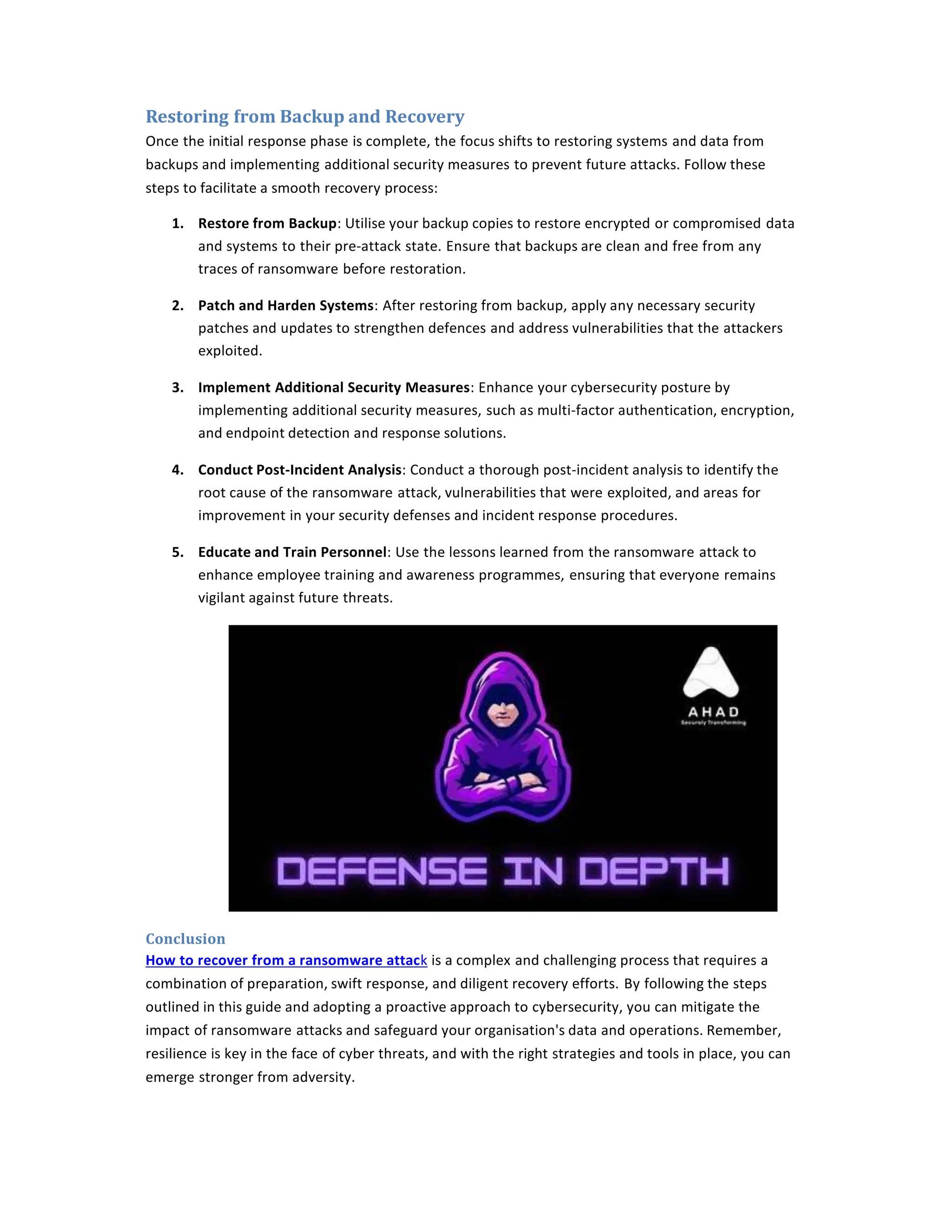 A Comprehensive Guide on How to Recover from a Ransomware Attack | PPTX