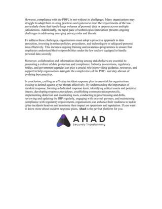 Tips to Make an Incident Response Plan to Tackle Cyber Threats and ...