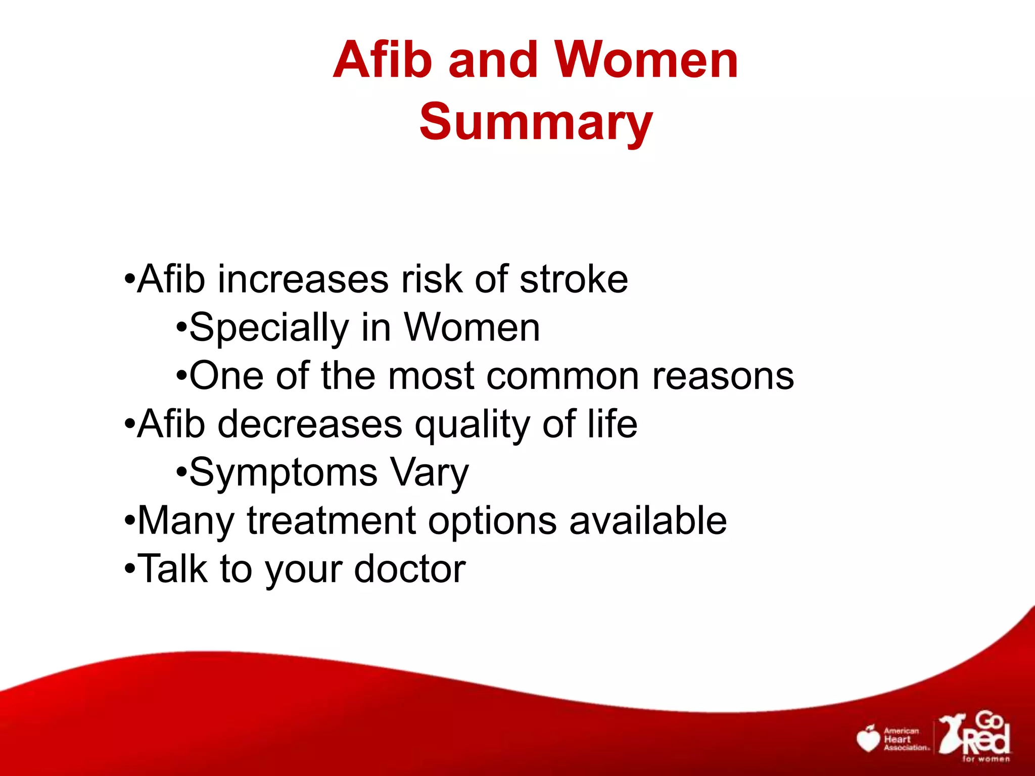 Atrial Fibrillation in Women - St Vincent's, Birmingham, AL | PPTX