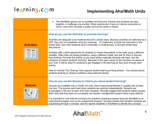 Aha!Math Implementing Units | PPT