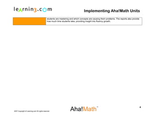 Aha!Math Implementing Units | PPT