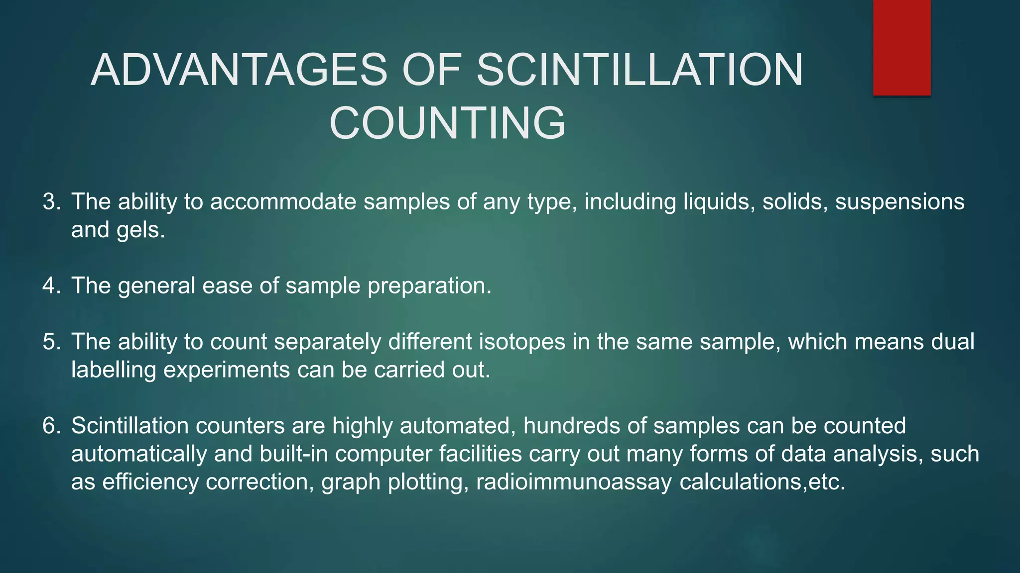 Scintillations Principle Working Merits And Demerits And Applications