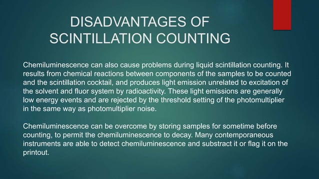 Scintillations Principle Working Merits And Demerits And Applications Ppt