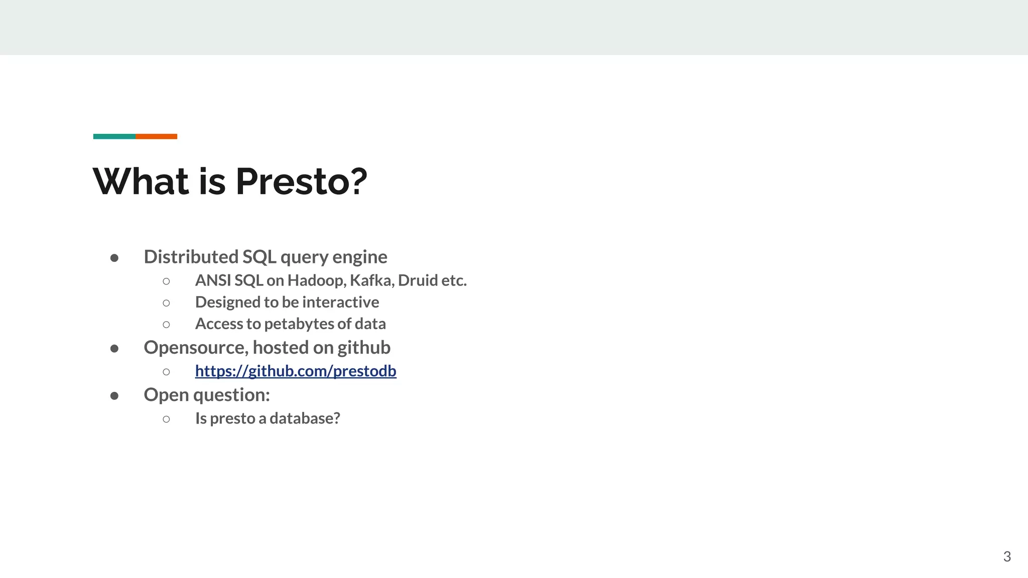 Level 101 for Presto: What is PrestoDB? | PPT