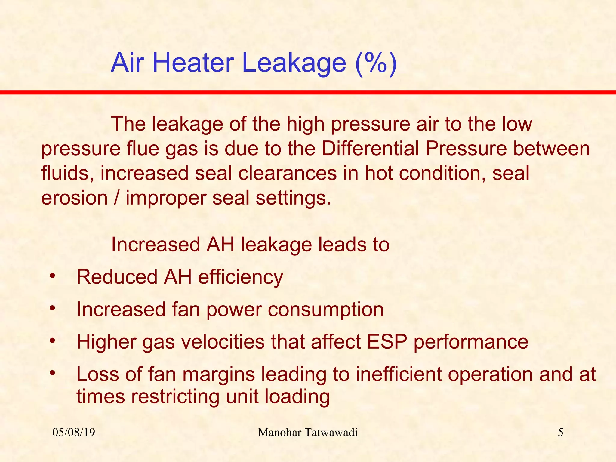 Air Heater and PF Boiler Performance Indices | PPT