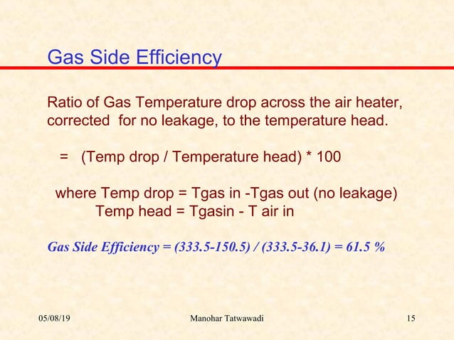 Air Heater and PF Boiler Performance Indices | PPT | Physics | Science