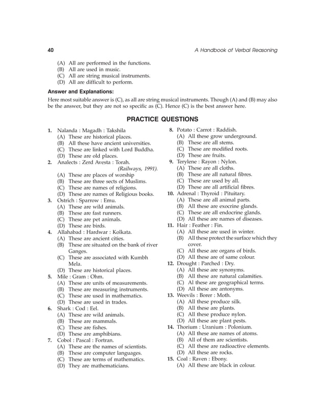 A Handbook of verbal reasoning.pdf | Educational Assessment | Education