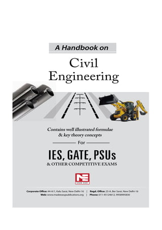 A handbook on civil engineering made easy publications - gate ( pdf ...