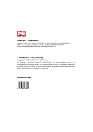 A handbook on civil engineering made easy publications - gate ( pdf ...