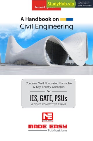 A Handbook On Civil Engineering For Contains Well Illustrated Formulae ...