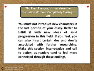 A handbook on how to write a conclusion for an essay | PPTX