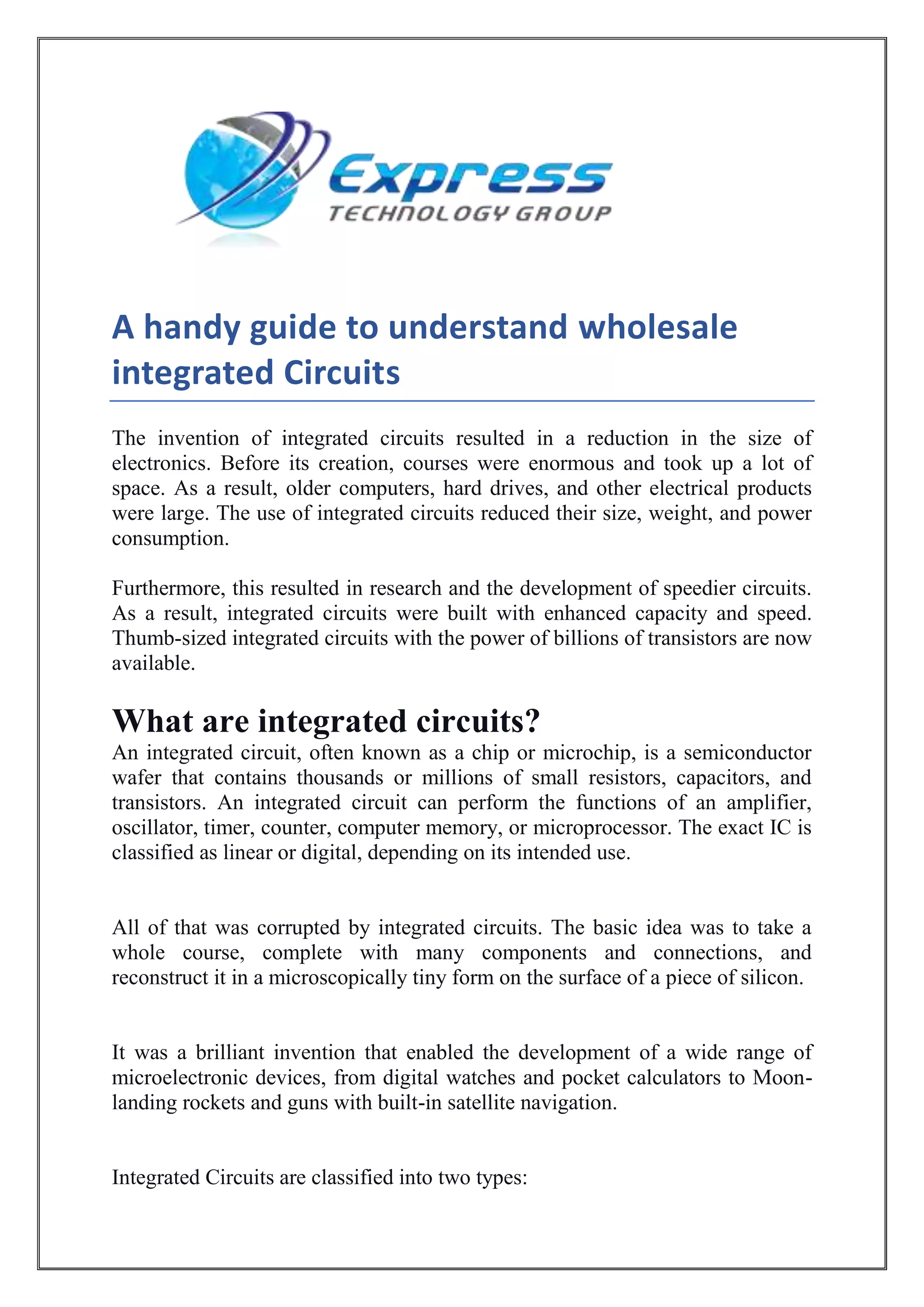 A Handy Guide to Understand Wholesale Integrated Circuits.pdf ...