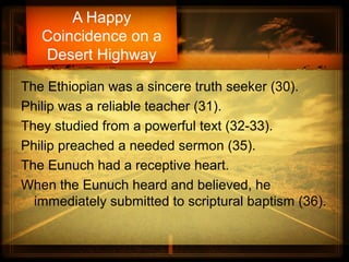 A happy coincidence on a desert highway | PPT