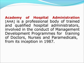 AHA INDIA | PPT